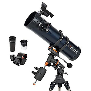 Celestron - AstroMaster 130EQ Newtonian Telescope - Reflector Telescope for Beginners - Fully-Coated Glass Optics - Bonus Astronomy Software Package & AstroMaster Telescope Accessory Kit