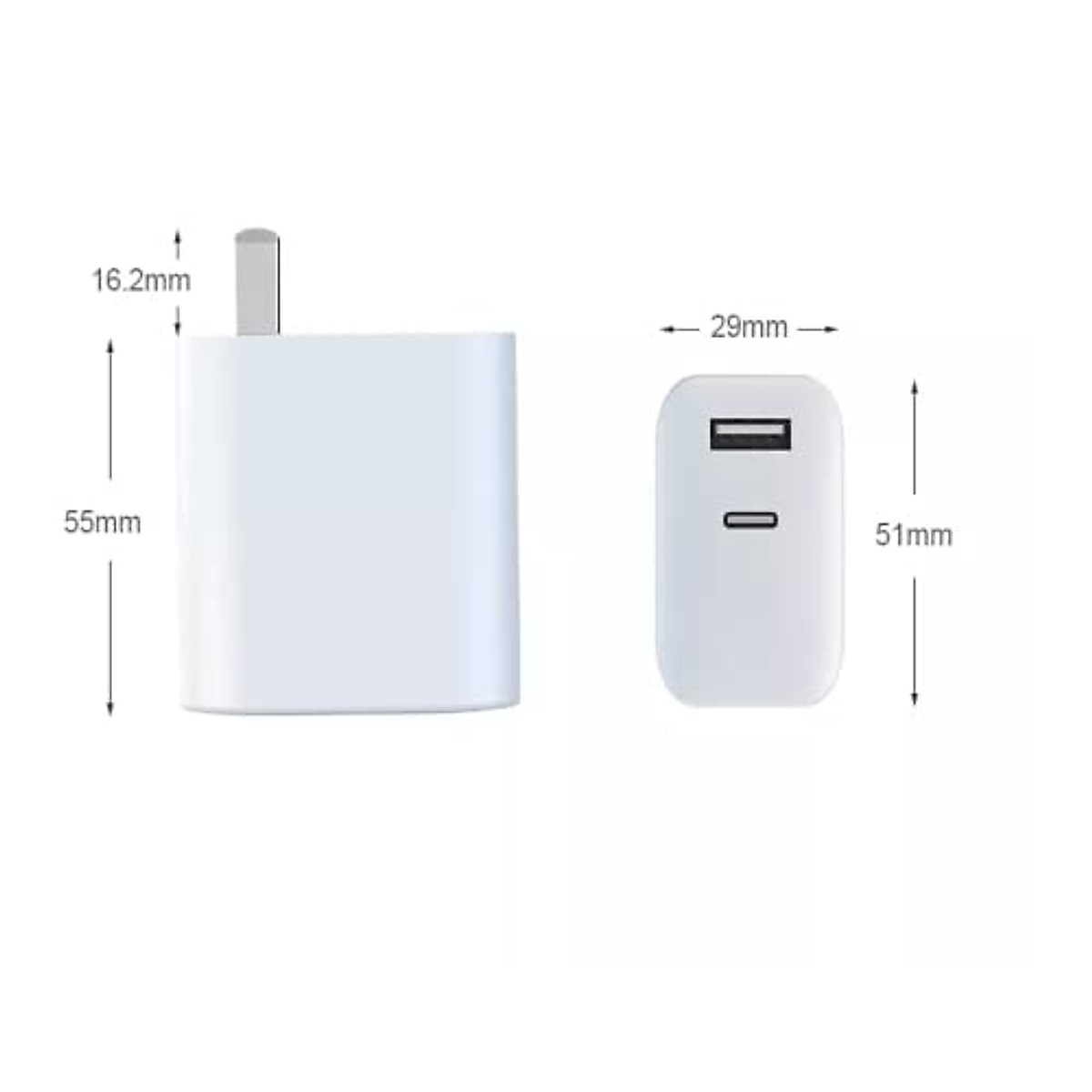 USB C Fast Charger, 65W 2 Port GaN PD&QC USB-C Power Adapter, USB C Wall Charger for MacBook Pro, Air, iPad Pro, Air, Mini, iPhone 14 Pro Max, 13, 12 Galaxy S22 S21 Ultra, Note 10 Plus, Pixel 6, 6 Pro