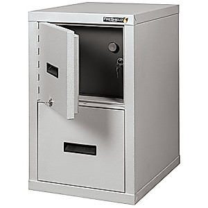 Fire Resistant File Cabinet - Light weight, fire rated, One file drawer & safe