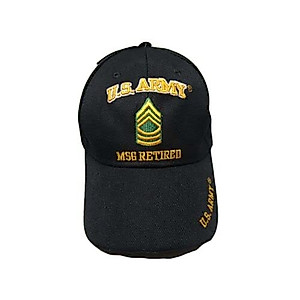 Flakita's Novelties Oficially Licensed US ARMY MSG RETIRED BALL CAP HAT