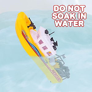 ArtCreativity Aquatic Rescue Vessel, Battery-Operated Toy Ship for Kids, Floats in Water, Floating Bathtub and Pool Toy for Boys and Girls, Great Birthday Gift for Children