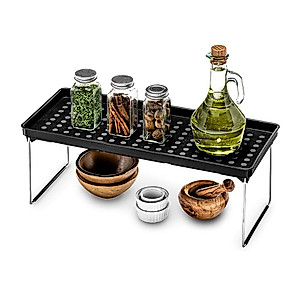 madesmart Cabinet Large Stacking Shelf, Carbon