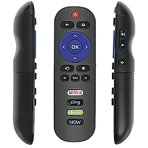 Replace Remote fit for TCL Roku TV 43S425 49S425 50S425 55S425 65S425 75S425 32S321 32S301 32S327 65S421 55S421 50S421 43S423 50S423 55S423 65S423 43S403 32S325 RC280 RC282 w Netflix Now Keys