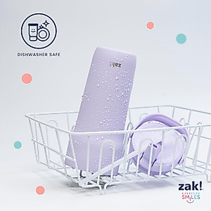 Zak Designs Sutton Travel Tumbler for On the Go, 30oz Stainless Steel with Vacuum Insulation, Straw Spout, Carry Handle for Cold Drinks (Cream White)