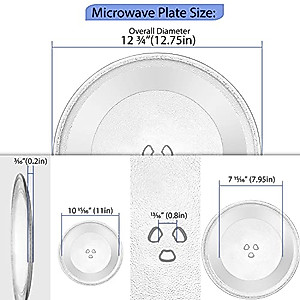 Microwave Plate Replacement for GE WB49X10129 Microwave Glass Turntable 12 3/4 Inch
