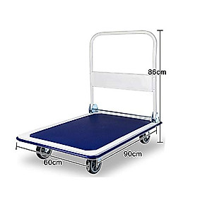 Portable Folding Handcart Multipurpose Trolleys Flatbed Trolley Portable Luggage Cart Handling Helper Foldable Trolley Silent Wheels Multi Function Folding Handcart