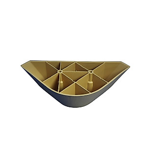 Light Oak Plastic Triangle Shaped 2.75 Inch Leg for Sofas and Recliners, Set of 4