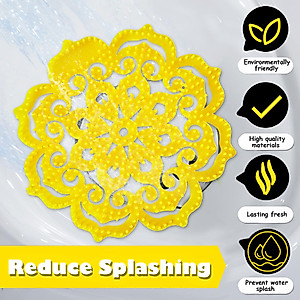 Zydiwo 10 Pack Urinal Screens Deodorizer Premium Urinal Cake Anti-Splash and Anti-Clogging Lasting Odor Freshener Ideal for Schools Bathrooms Restrooms Office Restaurants (Lemon-Yellow)
