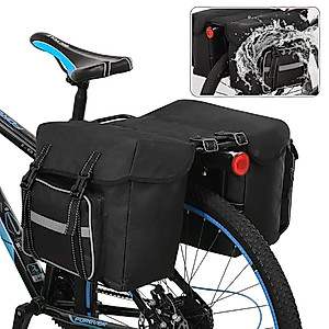 Lixada Bicycle Pannier Bag Waterproof Bike Rear Rack Bag Bike Seat Pannier Cycling Rear Carrier Bag Road Bike Storage Bag