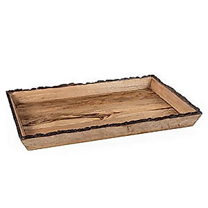 Darius Rectangle Wood Trays, Set of 2 Dining Room Table Centerpiece, Kitchen Island Décor Decorative Tray