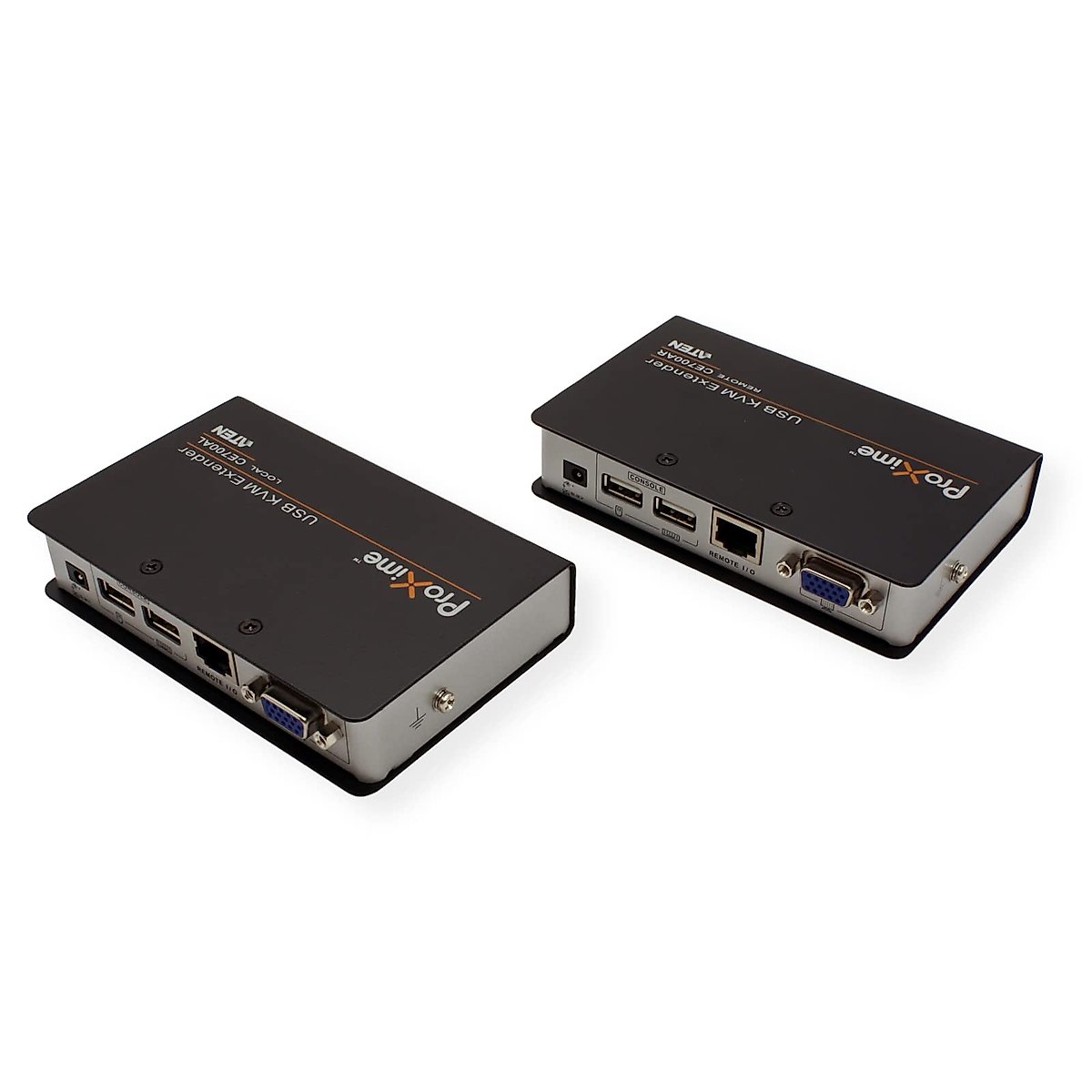 ATEN CE700A Console Extender USB VGA KVM Extender CAT5 up to 500ft - Built in ESD - Includes 2x Power Adapters for Local and Remote Unit, KVM Cables and Rack Mount kit