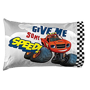Jay Franco Nickelodeon Blaze Fast Track 3 Piece Twin Sheet Set, 39" x 75"