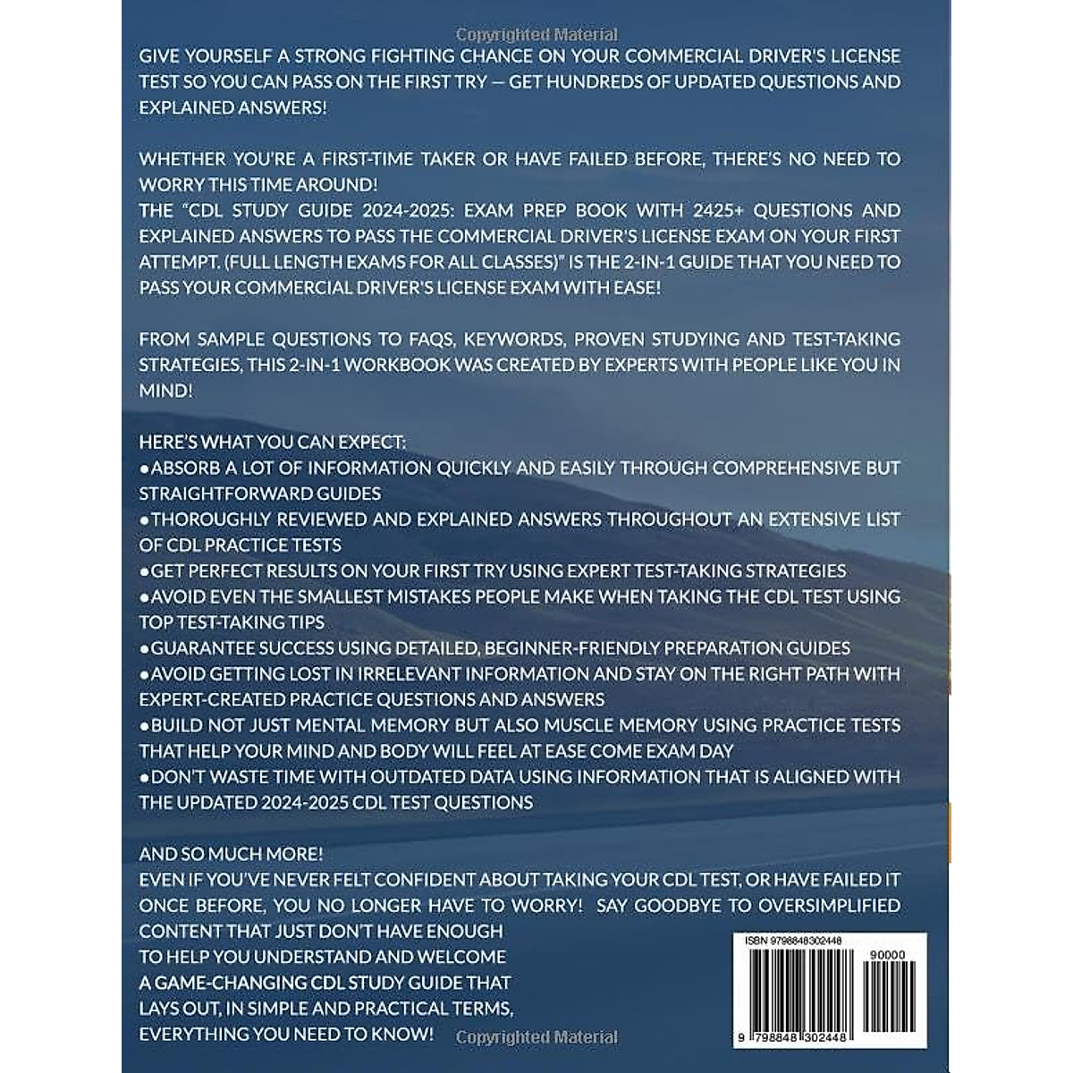 CDL Study Guide 2024-2025: Exam Prep Book with 2425+ Questions and Explained Answers to Pass the Commercial Driver’s License Exam on your First Attempt (Full Length Exams for All Classes) 2nd Edition