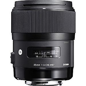 Sigma 35mm F1.4 Art DG HSM Lens for Canon, Black, 3.7 x 3.03 x 3.03 (340101)