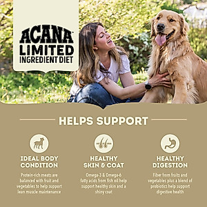 ACANA Singles Limited Ingredient Dry Dog Food, Duck & Pear Recipe, Single Protein Source Dog Food Kibble, 4.5lb