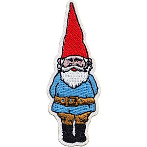 Gnorm The Garden Gnome - Embroidered 3" Iron on Patch