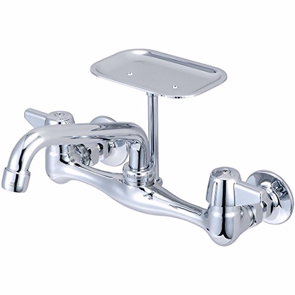 Central Brass 0048-UA Two Handle Wallmount Kitchen Faucet in Chrome