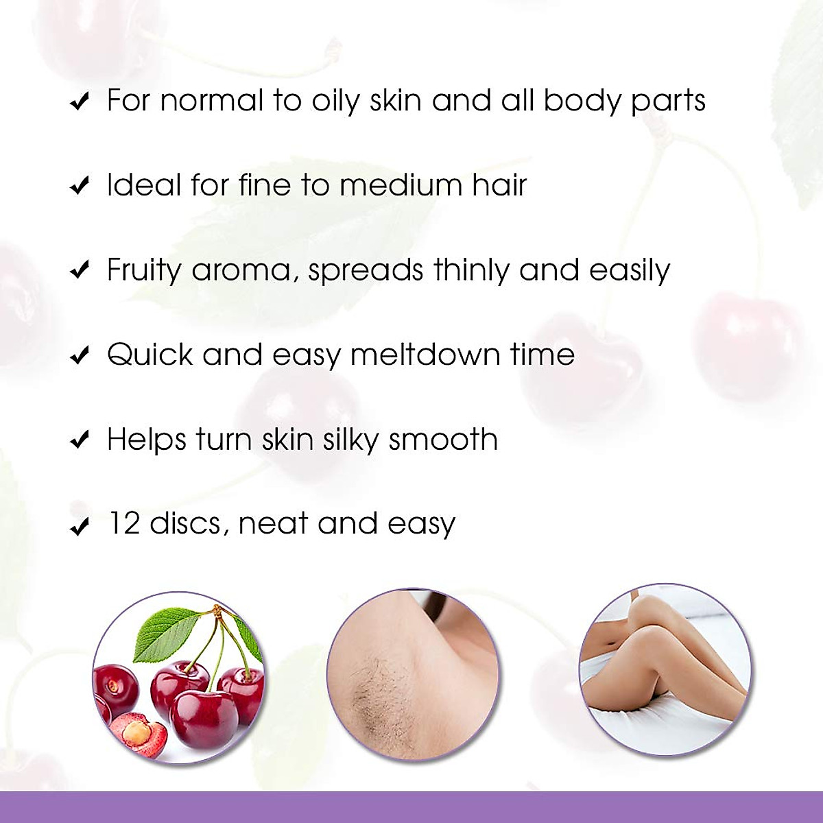 Satin Smooth Wild Cherry Microwave Wax Discs 12 counts per pack