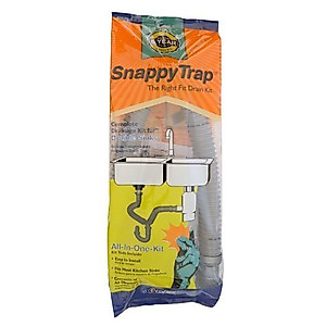 Snappy Trap 1 1/2" All-In-One-Drain Kit for Double Bowl Kitchen Sinks