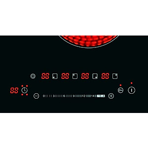 K&H 4 Burner 24 Inch Built-in Electric Stove Top Radiant Ceramic Cooktop SLIDER Touch Control 240V 7200W CE24-7206SL