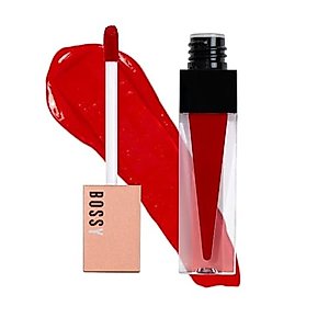 Bossy Cosmetics Liquid Lipstick for Women, Long Lasting All Day Wear, Matte, Vegan & Cruelty-Free, Hydrating, Healthy & Full Lips, Paraben Free, Oprah's Favorite Things 2023 (FAITH - RED COLOR)