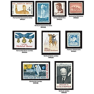 Mystic Stamp Company 450 Black Stamp Mounts with Split-back Value Pack 10 different sizes