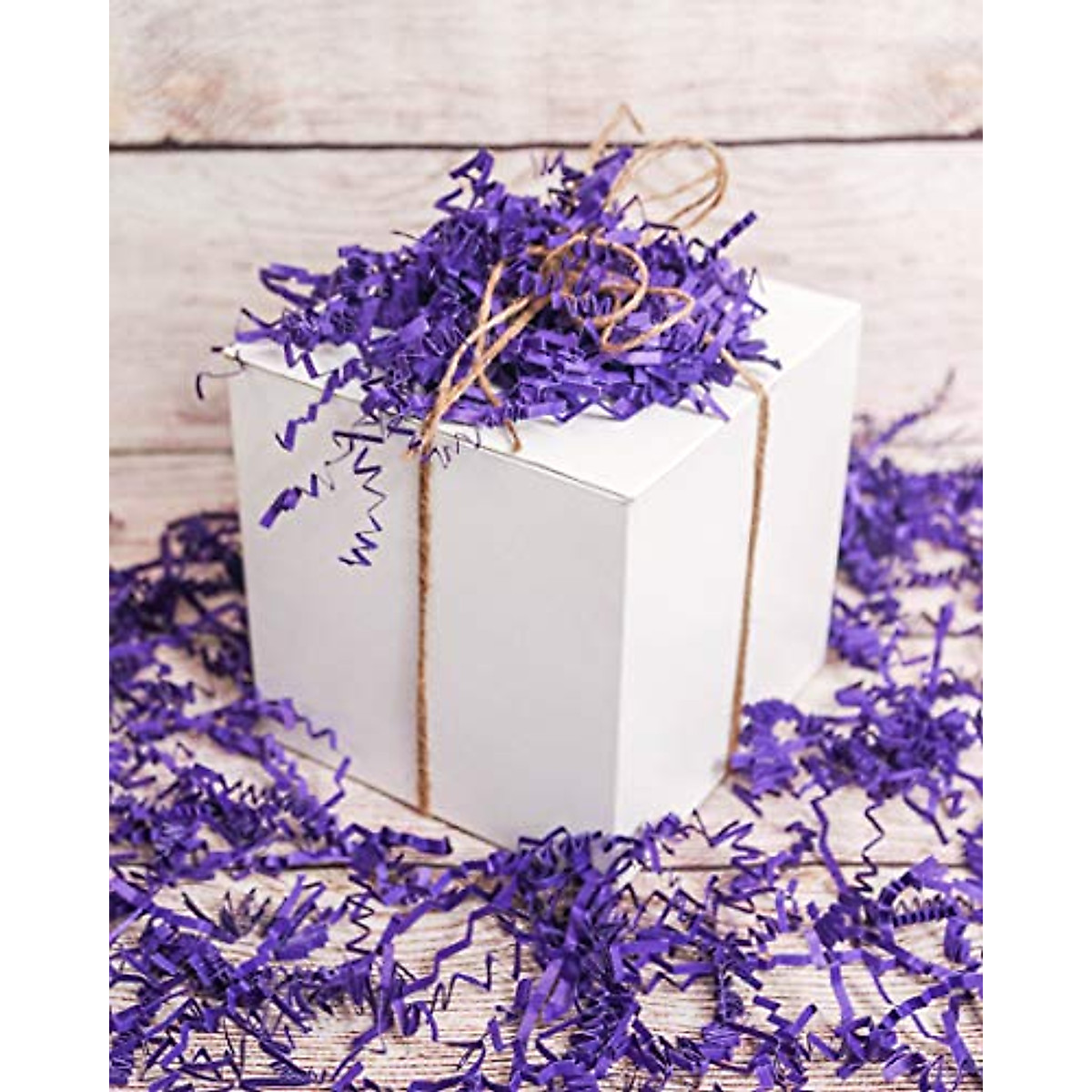 MagicWater Supply Crinkle Cut Paper Shred Filler (1/2 LB) for Gift Wrapping & Basket Filling - Purple