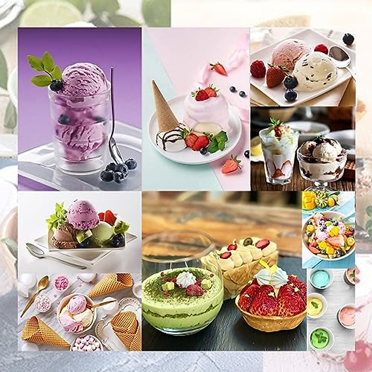 PreAsion 110V Ice Cream Blender Maker Mixer Stir Machine Auto Swirl Ice Cream Shaker Blender Mixer Soft Ice Cream Blender Yogurt Blending Mixer Machine 3400r/min,3 Hand Cups