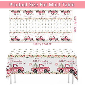 Yuzioey 177pcs Pumpkin Baby Shower Decorations, A Little Pumpkin is On The Way, Fall Pink Pumpkin Disposable Dinnerware (Serve 25 Guests)with Paper Plates Cups Napkins, Banner Tablecloth