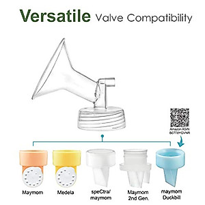 Maymom Wide Neck Pump Parts for Spectra S1/S2 Pumps; Incl Wide Mouth Flanges; Not Original Spectra Flange; Replaces Spectra Shield (15 mm Flange)