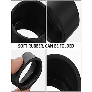 TEHAUX Binocular Lens Caps 2PCS Eyepiece Cover Eyepiece Guard Soft Rubber 37mm Diameter Stereo Microscope Accessory for 32-37mm Stereo Microscope (Oblique Angle) Binocular Lens Covers 1