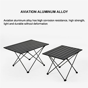 ZJDU Table and Chairs Set 2 Person - Outdoor Folding Table and Chairs Patio Furniture Sets, Portable Picnic Table with Folding Oxford Cloth Chairs,for Garden and Balcony,Hiking, and Travel,40×35×29cm