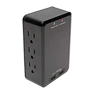 Tripp Lite Surge Protector TLP6SLUSBB 6 Outlet 2 USB Ports Direct Plug-In