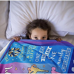 Turelos Cheerleader Gifts, Cheer Stuff, Cheer Gifts, Cheerleading Stuff, Cheerleading Gifts, Cheer Coach Gift, Cheerleader Gifts for Girls, Cheer Blanket, Cheer Gifts for Girls Throw Blanket 60x50in