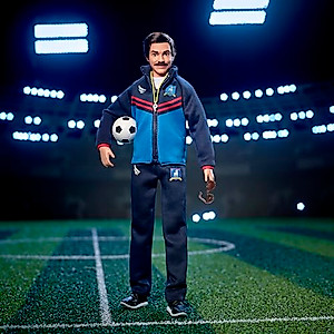 Barbie Signature Fashion Doll, Ted Lasso Wearing Blue Tracksuit with AFC Richmond Logo, Collectible in Displayable Packaging