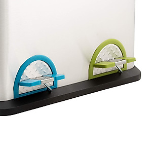 Organize It All Dual Compartment Step-On 8-Gallon (30 liter) Recycling Trash Can, Stainless Steel