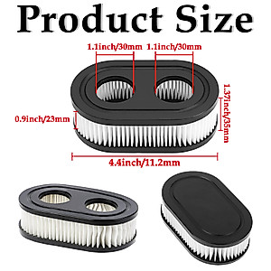 4PC Air Filter Fits 593260 798452 Series Mower Filter Element, HONSNKS Mower Air Filter Replacement for 550E 550EX 500EX 625EX 675EXI