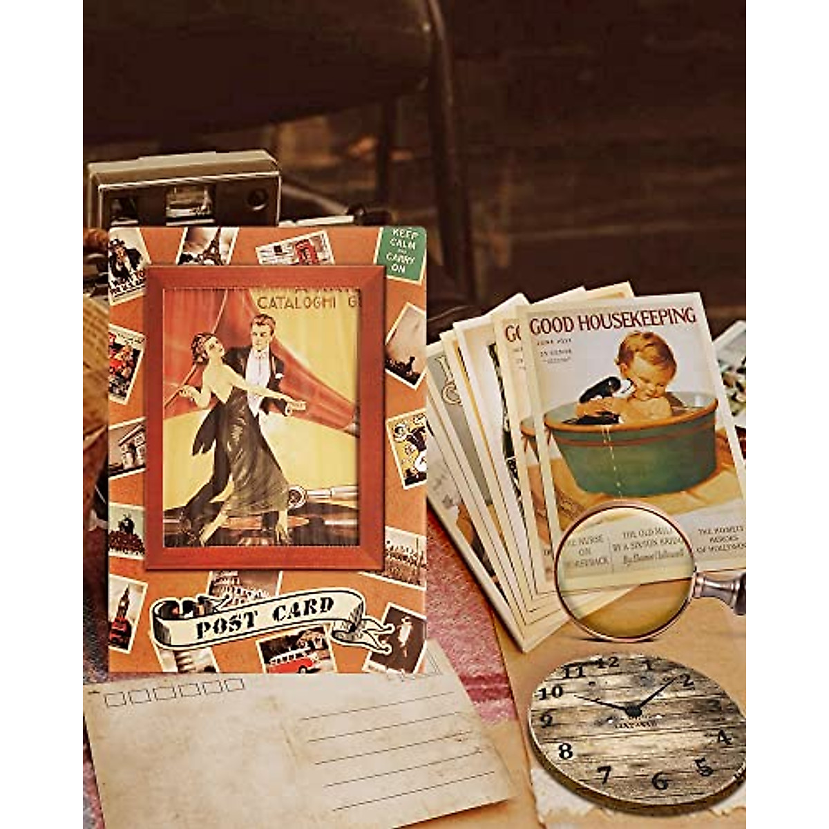 Fancyoung 32 PCS 1 Set Vintage Retro Old Poster Postcard Greeting Cards Souvenir Gifts for Worth Collecting