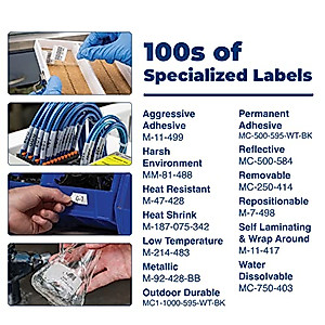 Brady BMP41 Portable Industrial Label Maker with Hard Case, Cable, AC Adapter, B595 Labels, Battery Pack,Yellow/Black