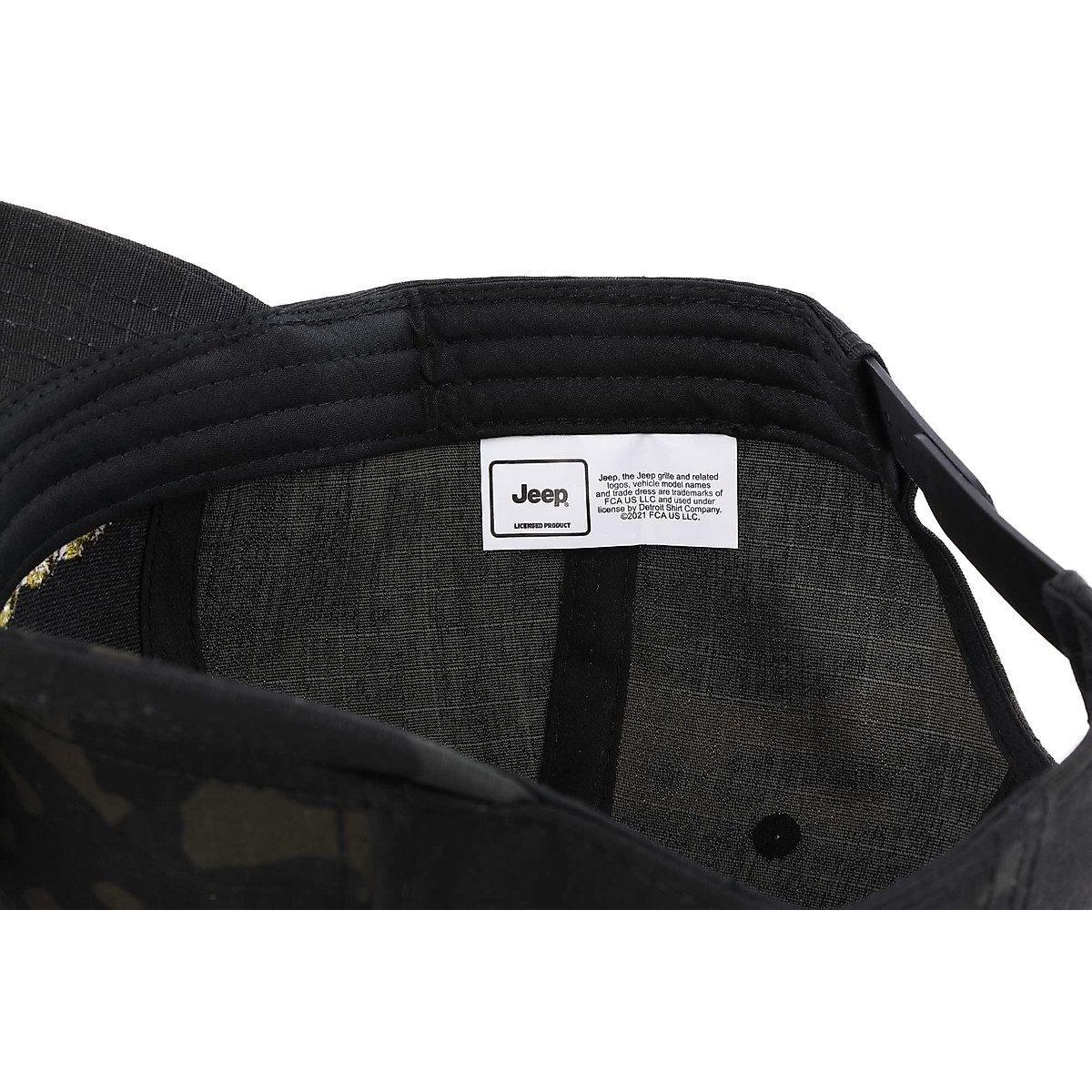 Jeep Text Logo Low Profile Trucker Hat Black Camo/Green Hat