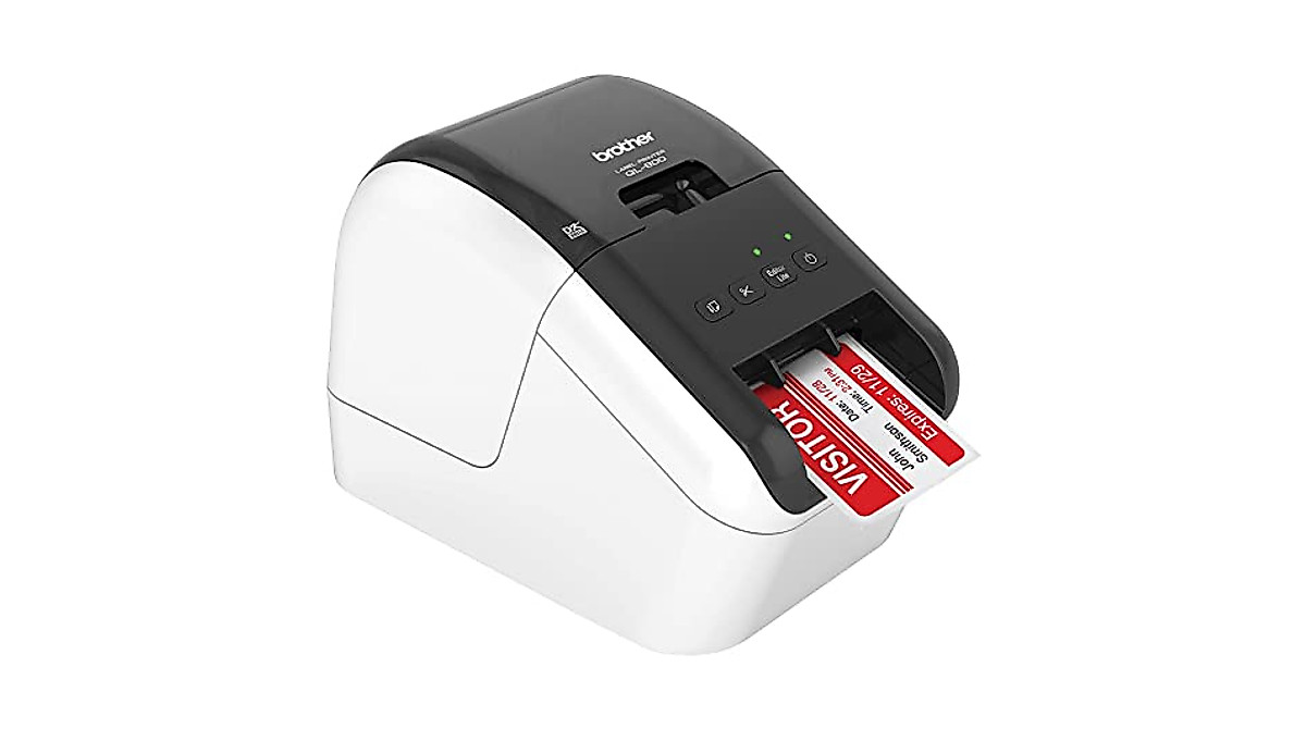 Brother QL-800 Label Printer - High-Speed USB, Black/Red