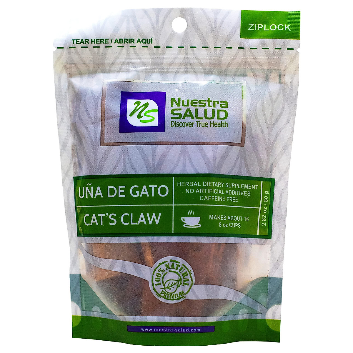Cat's Claw Bark Herbal Tea Uña de Gato Value Pack (240g) 100% Natural