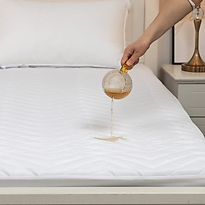 Kingnex Quilted Waterproof Full Split Queen Mattress Protector Adjustable Bed Include 2 30x80 Pad Fitted Sheet Style Deep Pocket Matress Cover Split Queen