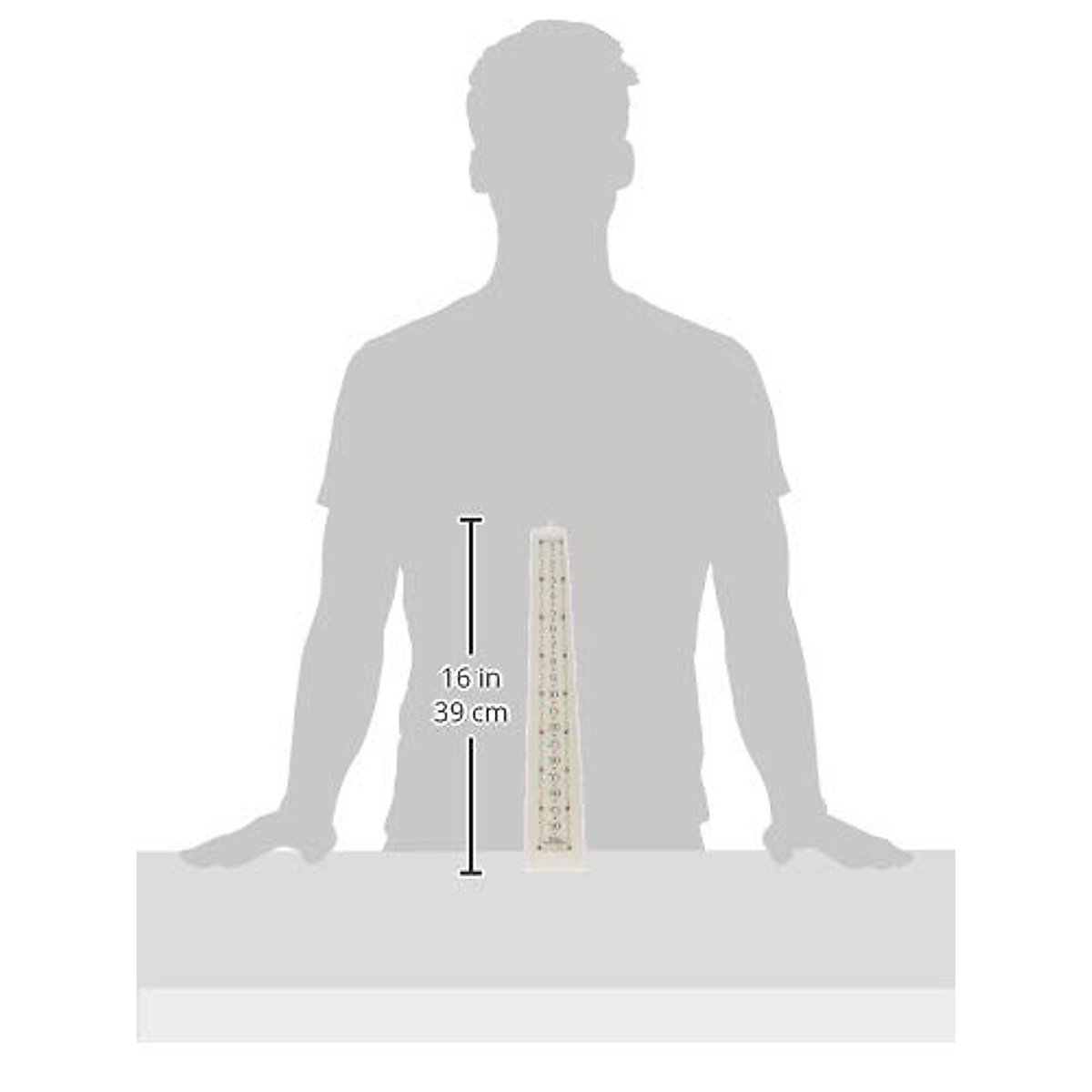 Celebration Candles Wedding Unity 15-Inch 1 to 50 Year Numbered Countdown Anniversary Candle, White