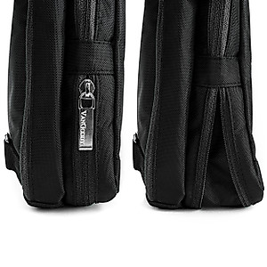 Vangoddy El Prado 3-in-1 13" 14 inch Laptop Messenger Bag Backpack (Orange Black)