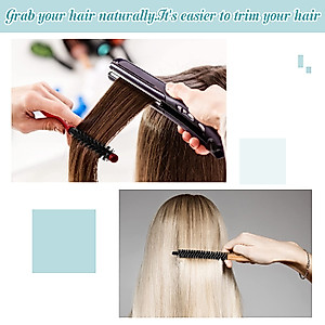 2 Pcs Small Round Hair Brush Mini Round Wood Brush Roller Quiff Hair Combs Nylon Bristles es Salon dressing for Blow Drying Curly Styling Bangs Lifting Beard Care, 2 Styles