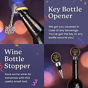 InnoCreation 60th Birthday Gifts for Women - Funny Wine Gift Set for Women Turning 60, Gifts Ideas for Her, Mom, Grandma, Wife, Sister, Aunt, Coworker Turning 60 Year Old
