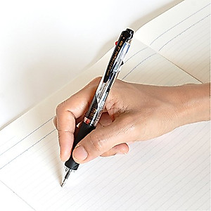 uni Ballpoint Pen Jetstream 3 Color Black, Red, Blue Ink 1.0mm, Transparent (SXE340010.T)