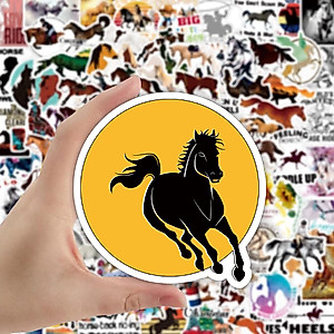 100pcs Horse Stickers, Cute Horse Riding Water Bottle Bulk Stickers for Kids, Vinyl Fall Stickers for Laptop, Horse Gifts for Girls Women Kids (Horse Stickers)