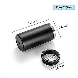 Craft Express Skinny Can Cooler Tumbler Bulk- Double Wall Vacuum Insulated Can Holder for 12 OZ Slim Beer Can - Engraved Stainless Steel Powder Coated Can Cooler Insulator for Xtool - Black 4 Pack